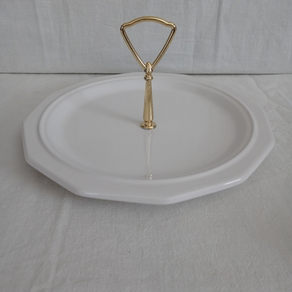 Accents | Vintage White Ceramic 12 Sided Tidbit Tray With Handle | Poshmark
